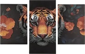 CRAFT ID Diamantové malování na rámu Tygr triptych 40x20 cm + 30x20 cm