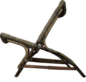 Šedé ratanové křeslo Mirri - 57*85*78cm