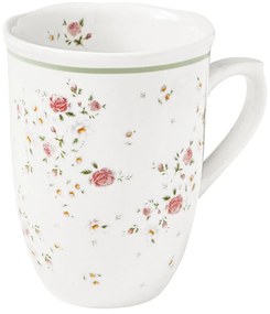 Sada 2 bílých porcelánových hrnků Brandani Nonna Rosa