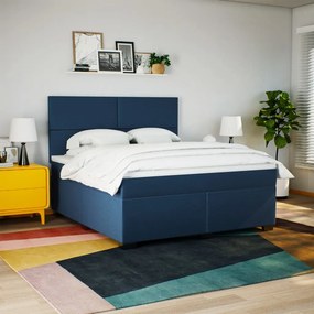 Box spring postel s matrací modrá 180x200 cm textil 3292866