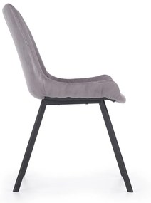Jídelní židle Alfredo, šedá / černá