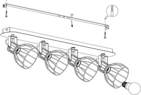 Eglo 98137 - Bodové svítidlo SAMBATELLO 4xE27/40W/230V