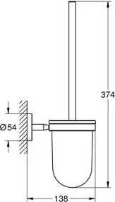 Grohe BauCosmopolitan - Souprava na čištění toalety chrom