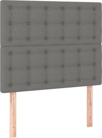 Box spring postel s matrací tmavě šedá 90x200 cm textil 3136886