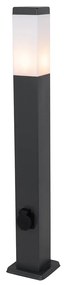 Venkovní lampa tmavě šedá 80 cm s paticí IP44 - Malios