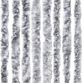 vidaXL Závěs proti hmyzu 100 x 200 cm žinylka [377336] Barva: Světle šedá a bílá