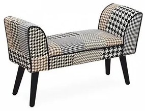 Designová lavice PEPITO Typ 7, vzorovaná látka