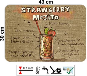 PokojovaDekorace.cz, Prostírání - 028, Strawberry Mojito, 43x30cm