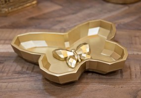 Dekorativní odkládací miska Butterfly 20,5 cm zlatá