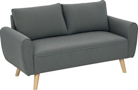HOMCOM dvoumístná pohovka se 2 polštáři, čalouněná pohovka s extra hlubokými sedáky 54 cm, dvoumístná pohovka z manšestru, malá pohovka s dřevěným rá…