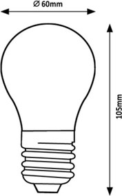 Rabalux SMART WiFi RGBW LED žárovka Filament A60 4W E27 1987