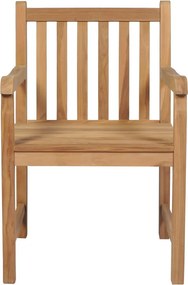 Zahradní židle 6 ks se světle modrými poduškami masivní teak 3073050