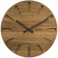 Dubové hodiny VLAHA VCT1022 vyrobené v Čechách s černými ručičkami