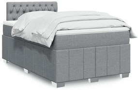 Box spring postel s matrací světle šedá 120x190 cm textil 3287014