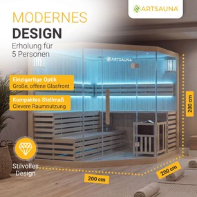 Artsauna Rohová finská sauna Espoo 200 Premium pro 5 osob