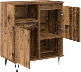 Servírovací skříň 3 ks Staré dřevo 60 x 35 x 70 cm 3394563