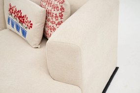 Hanah Home Rohová pohovka LINDEN pravá krémová