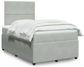 Box spring postel s matrací světle šedá 120x190 cm samet 3294580