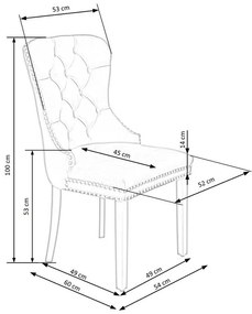 Jídelní židle Cursi, tmavě zelená