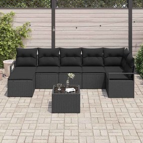 Set pohovek 8 ks Černá polyratan 3346483