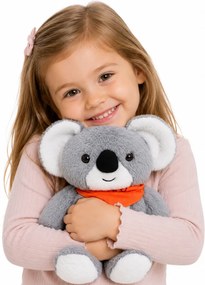 LEAN Toys Medvídek Koala – plyšová terapeutická hračka s váhou 1,3 kg, šedá, 35 cm
