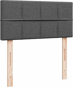 Box spring postel s matrací tmavě šedá 90x200 cm textil 3287340