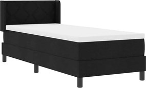 Postel s boxspringem s čelo Černý 200 x 80 cm textil 3341134