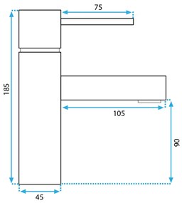 Umyvadlová baterie REA TESS nízká zlatá