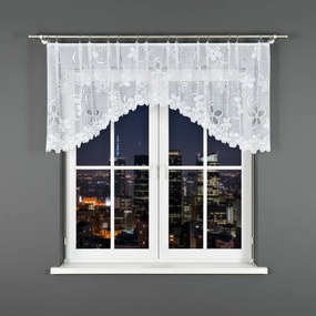 Dekorační oblouková krátká záclona na žabky RENATA 80 bílá 250x80 cm MyBestHome