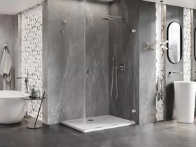 Mexen Lunar-B L pravý výklopný sprchový kout 85 x 70 cm, čiré sklo, chromová, 832L-085-070-01-00-P