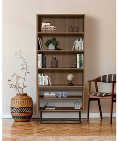Knihovna Rea Black and Walnut