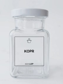 Samolepka na kořenky KOPR průhledná 5 × 5 cm tučné písmo