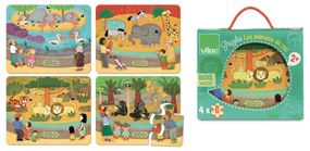 Vilac Dřevěné puzzle Zoo