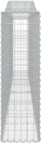 Klenuté gabionové koše 4 ks 400x30x100/120cm pozinkované železo 3145828