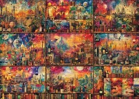 SCHMIDT Puzzle Cestování s knihami a vínem / 2000 dílků / od 14 let