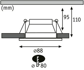 Paulmann 93396 Cole, bodovka v bílo-zlaté úpravě, 1x10Wmax GU10, prům. 8,8cm, IP44