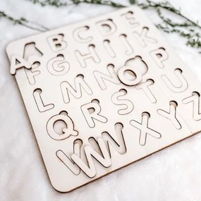 Dřevěná montessori vkládačka pro děti - ABECEDA | SENTOP H012