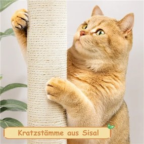 Škrabadlo pro kočky Yaheetech – béžová, 49 cm (délka) × 41 cm (šířka) × 91 cm (výška), 91 cm (256998930995)