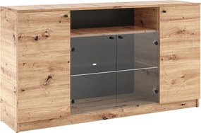 ADRK Furniture Vitrína Evi I s LED osvětlením