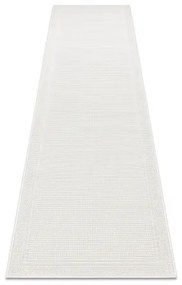 Dywany Luszczow Kusový koberec, běhoun TIMO 5979 SISAL venkovní rám bílý Rozměr koberce: 70 x 300 cm