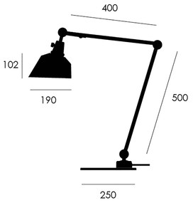 midgard modular TYP 551 stolní lampa černá 70 cm