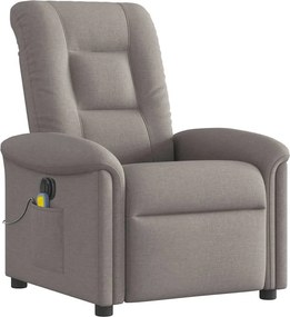 Elektrické masážní polohovací křeslo taupe textil 3303251
