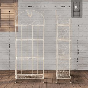 Volně stojící regál Mia – antik krémová