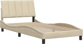 Rám postele bez matrace Hanko krémová 100 x 200 cm textil 3310375