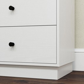 HOMCOM Úzká komoda se 5 zásuvkami do ložnice s vysokou skříní proti převrhnutí pro obývací pokoj či chodbu 47x29x95 cm Bílá