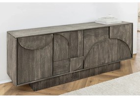 Massive home | Komoda Art Deco 170cm masiv šedé mango