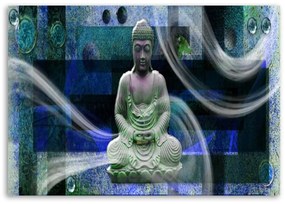 Obraz na plátně Buddha Feng Shui modrý - 60x40 cm