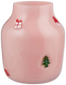 Butlers X-MAS Váza 17 cm - růžová