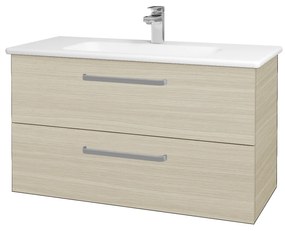 Dřevojas Koupelnová skříň GIO SZZ2 100 Varianta: N01 Bílá lesk / Úchytka T02 / L01 Bílá vysoký lesk