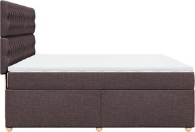 Box spring postel s matrací tmavě hnědá 180x200 cm textil 3291369